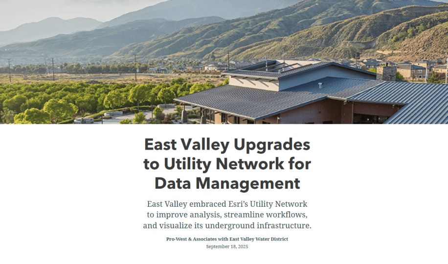 ArcGIS Utility Network Implementation Services - Pro-West & Associates